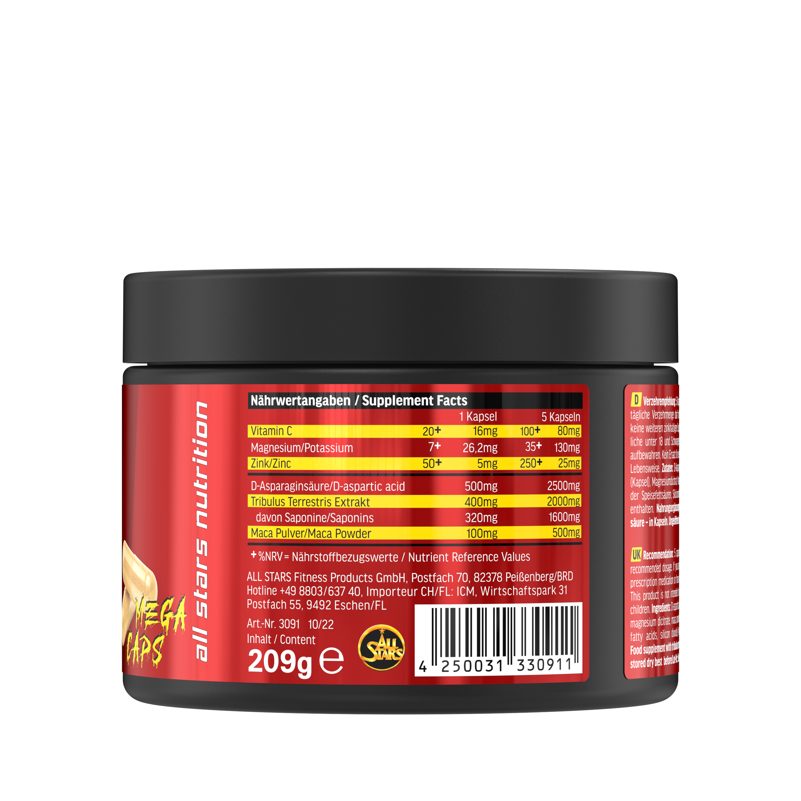 ALL STARS Test-X mit Tribulus & Maca - T-Booster